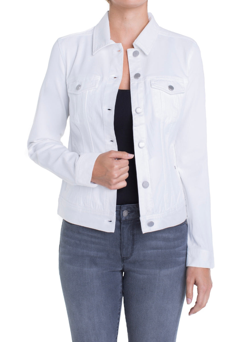 Classic Jean Jacket - White – Prickly Pear